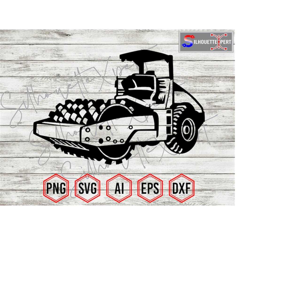 Soil Compactor Silhouette 3, Heavy Equipment svg, Asphalt Co - Inspire ...