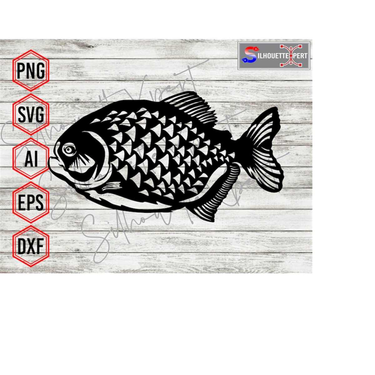 Pacu Fish svg, Fish svg, Ocean svg, Aquarium svg - Clipart, - Inspire ...