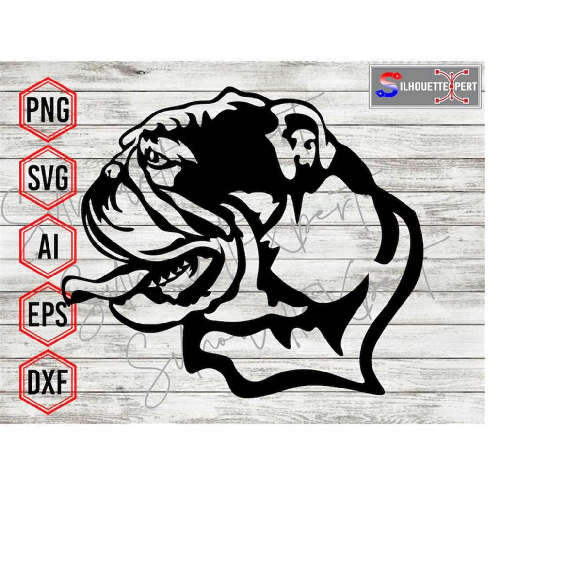 Sideview English Bulldog Head svg, Bulldog svg, Dog svg, Pet - Inspire ...