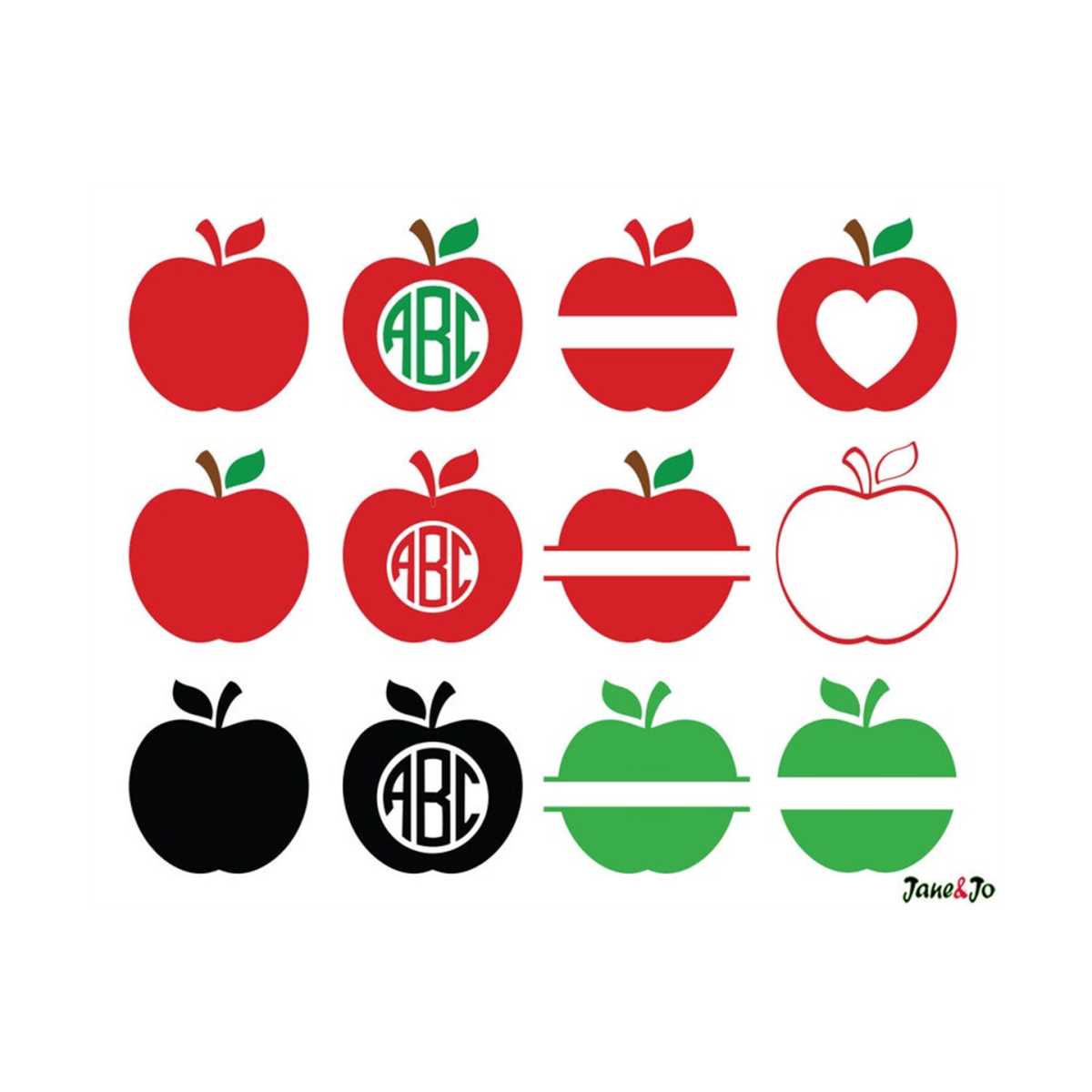 Apple Svg,Teacher Svg,Teacher Monogram Svg,School Svg,Split | Inspire ...