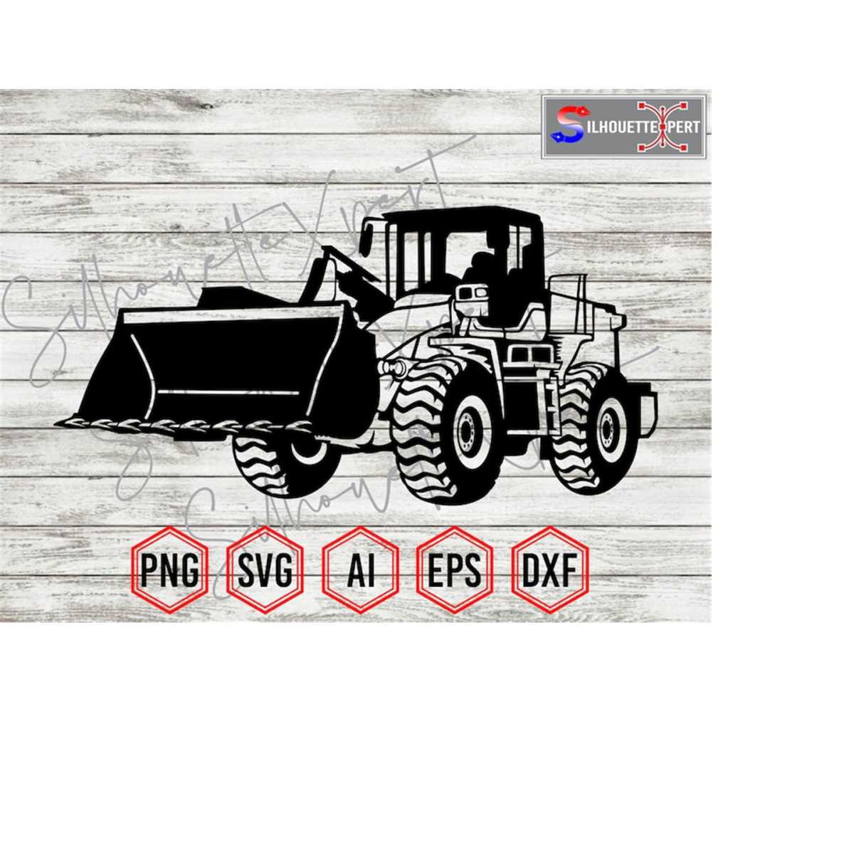 Wheel Loader Silhouette 2, Heavy Equipment svg, Construction - Inspire ...