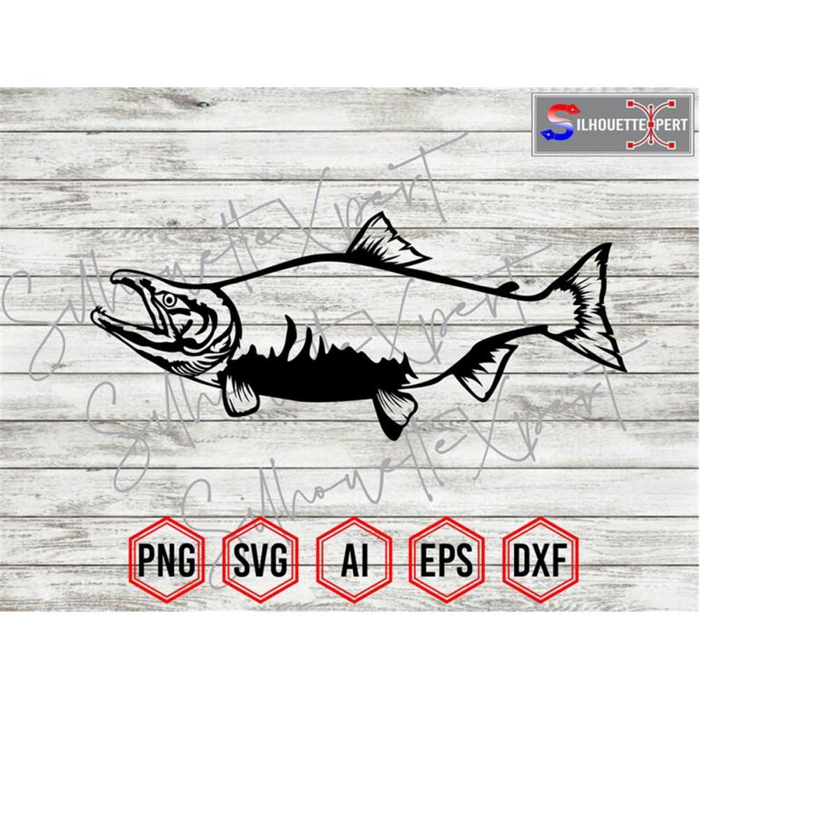 Salmon svg, Sockeye Salmon svg, Fishing svg - Clipart, Silho - Inspire ...