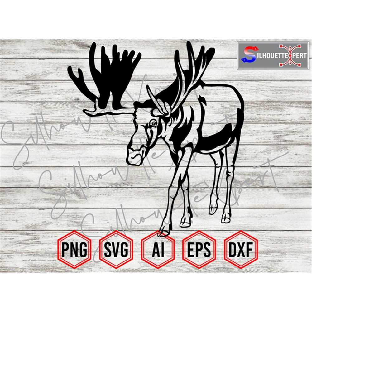 Walking Moose Silhouette 1, Moose svg, Moose Hunting svg, De | Inspire ...