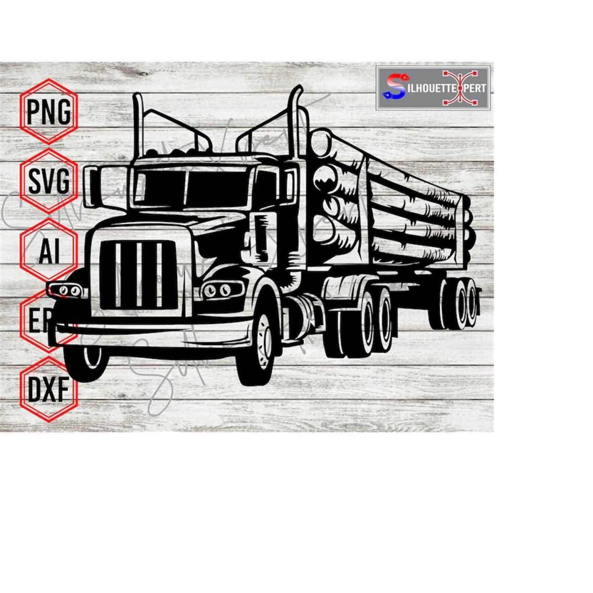 Logging Truck svg, Log Truck svg, Truck svg - Clipart, Cricu - Inspire ...