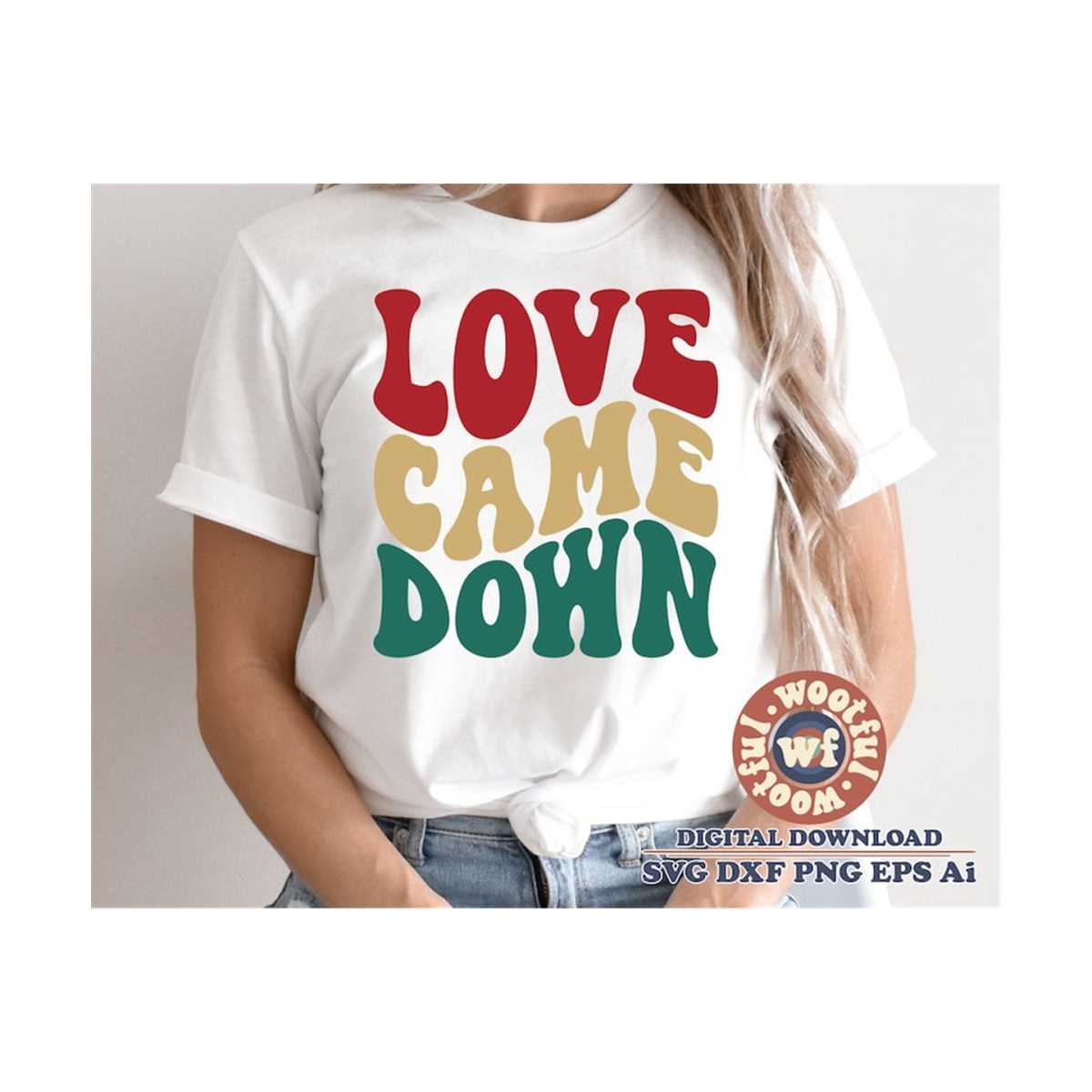 Love Came Down svg, Wavy Stacked svg, Christmas svg, Religio | Inspire ...