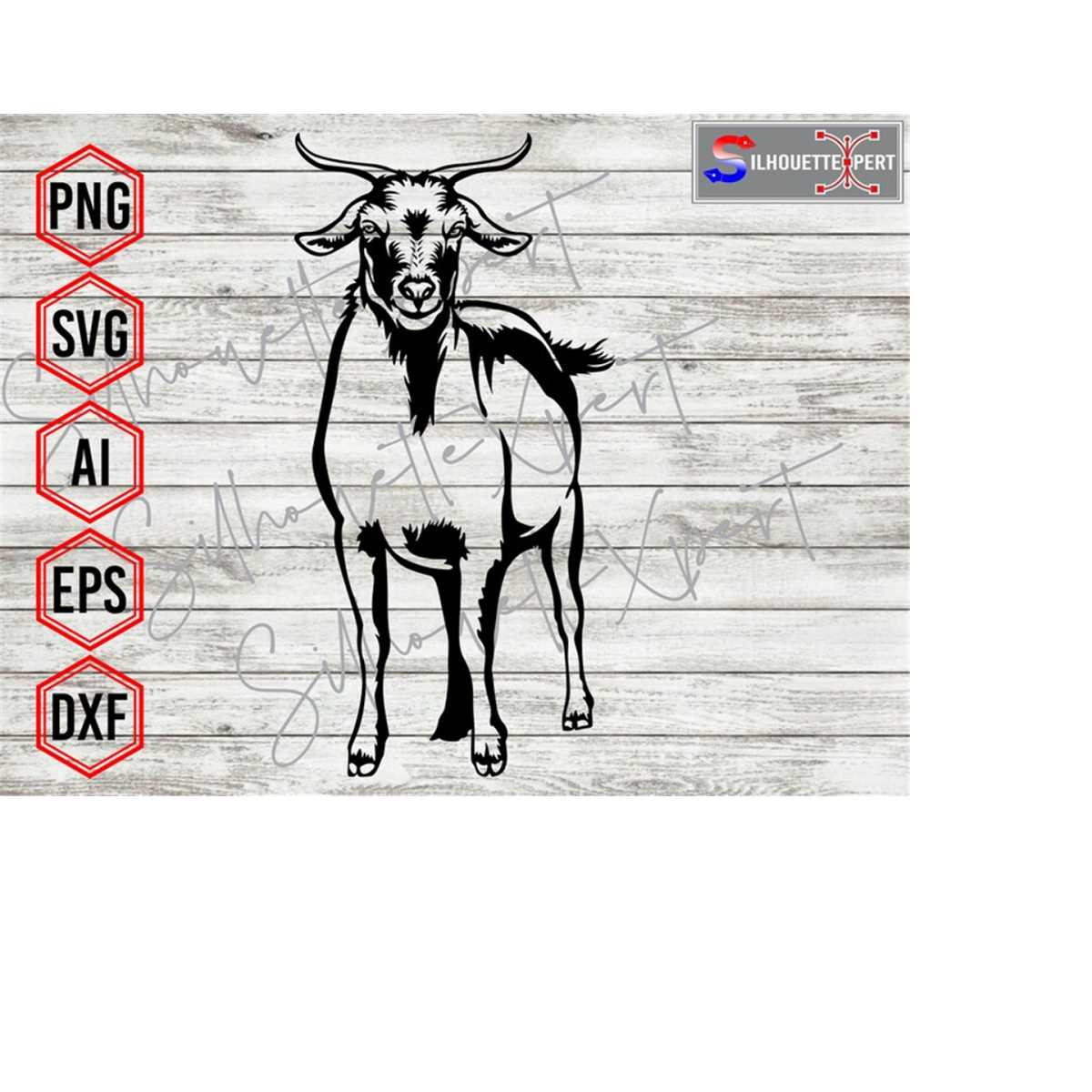 Goat svg, Farm Animal svg, Goat Silhouette - Vector, Clipart - Inspire ...