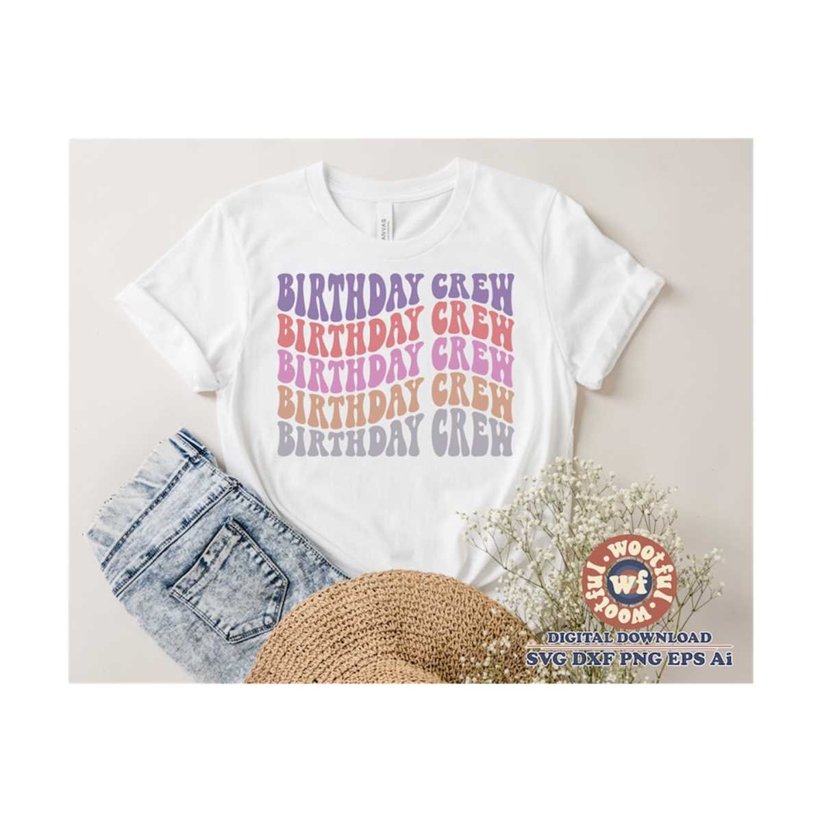 Birthday Crew svg, Girls Birthday svg, Groovy Birthday svg, | Inspire ...