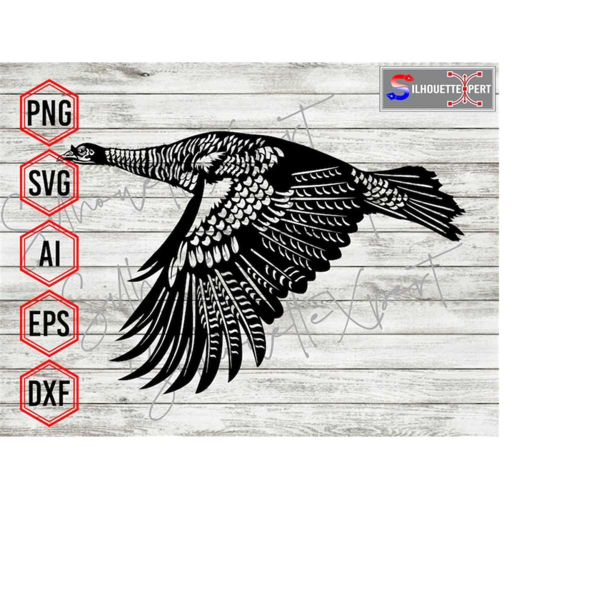 Turkey Silhouette 4, Flying Turkey svg, Turkey Hunting svg - - Inspire ...