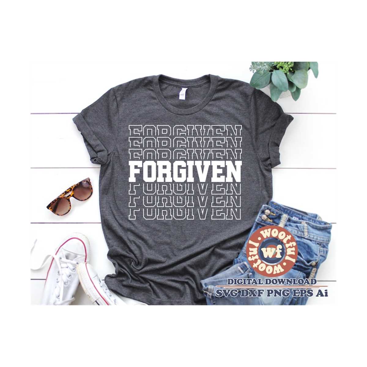 Forgiven svg, Stacked Svg, Christian svg, Jesus svg, God svg | Inspire ...