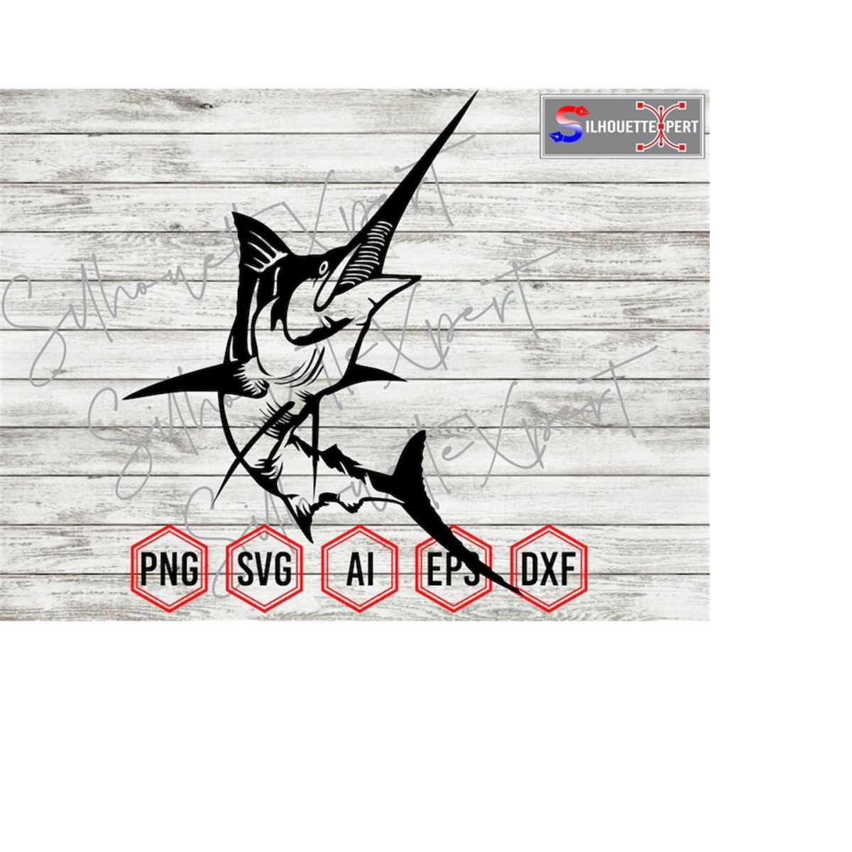 Marlin svg, Fishing svg, Ocean Fish svg - Vector, Clipart, S | Inspire ...