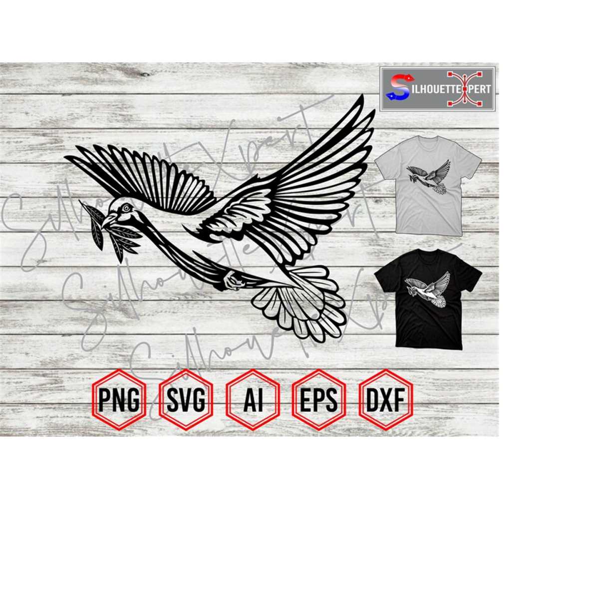 Dove svg, Cute Dove svg, Peace svg - Clipart, Silhouette, Cr | Inspire ...