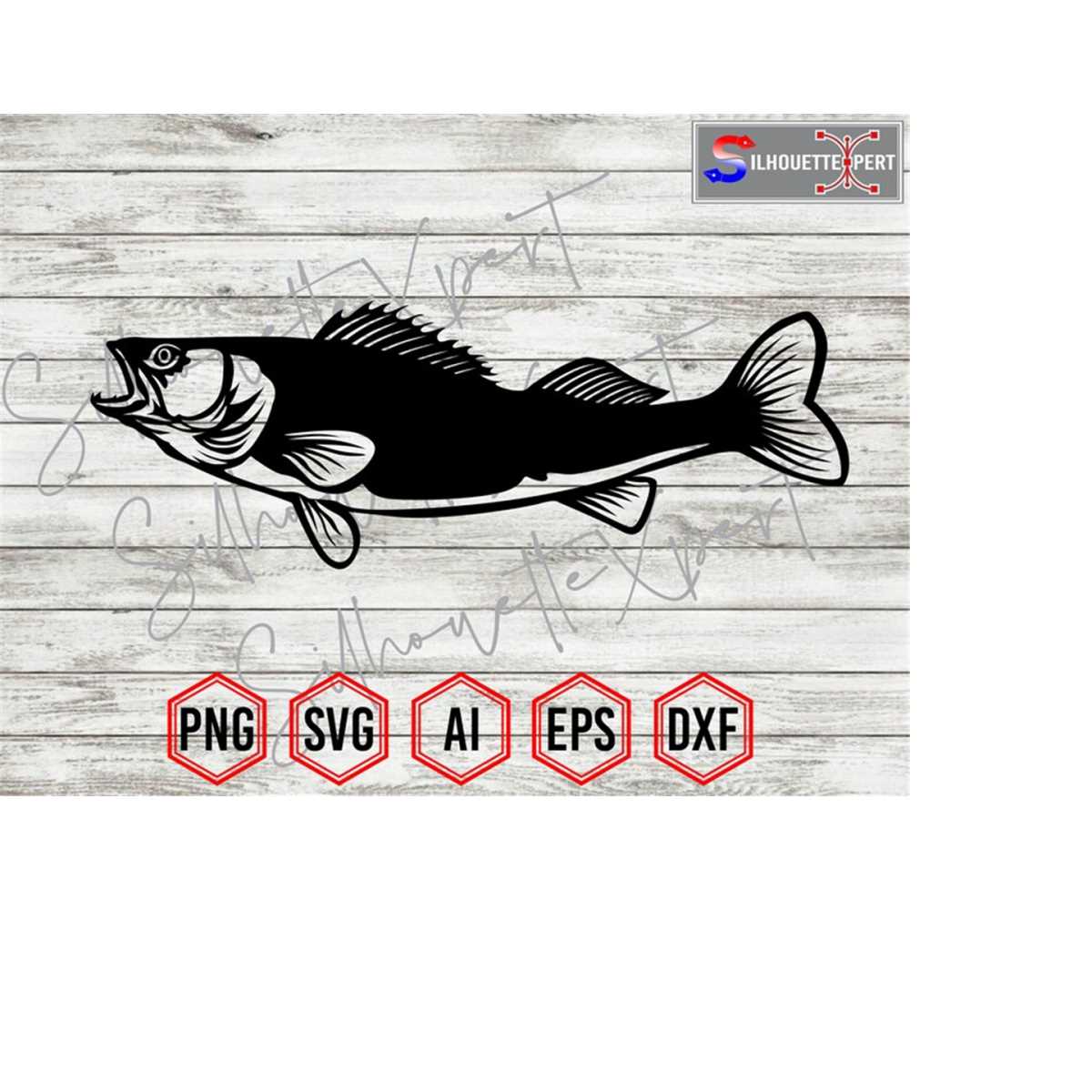 Walleye svg, Fisherman svg, Fishing svg - Clipart, Silhouett - Inspire ...