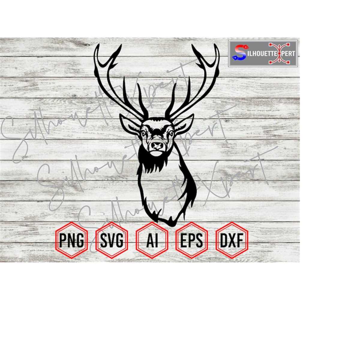 Deer Silhouette 7, Deer Head svg, Deer Face svg, Deer Huntin - Inspire ...