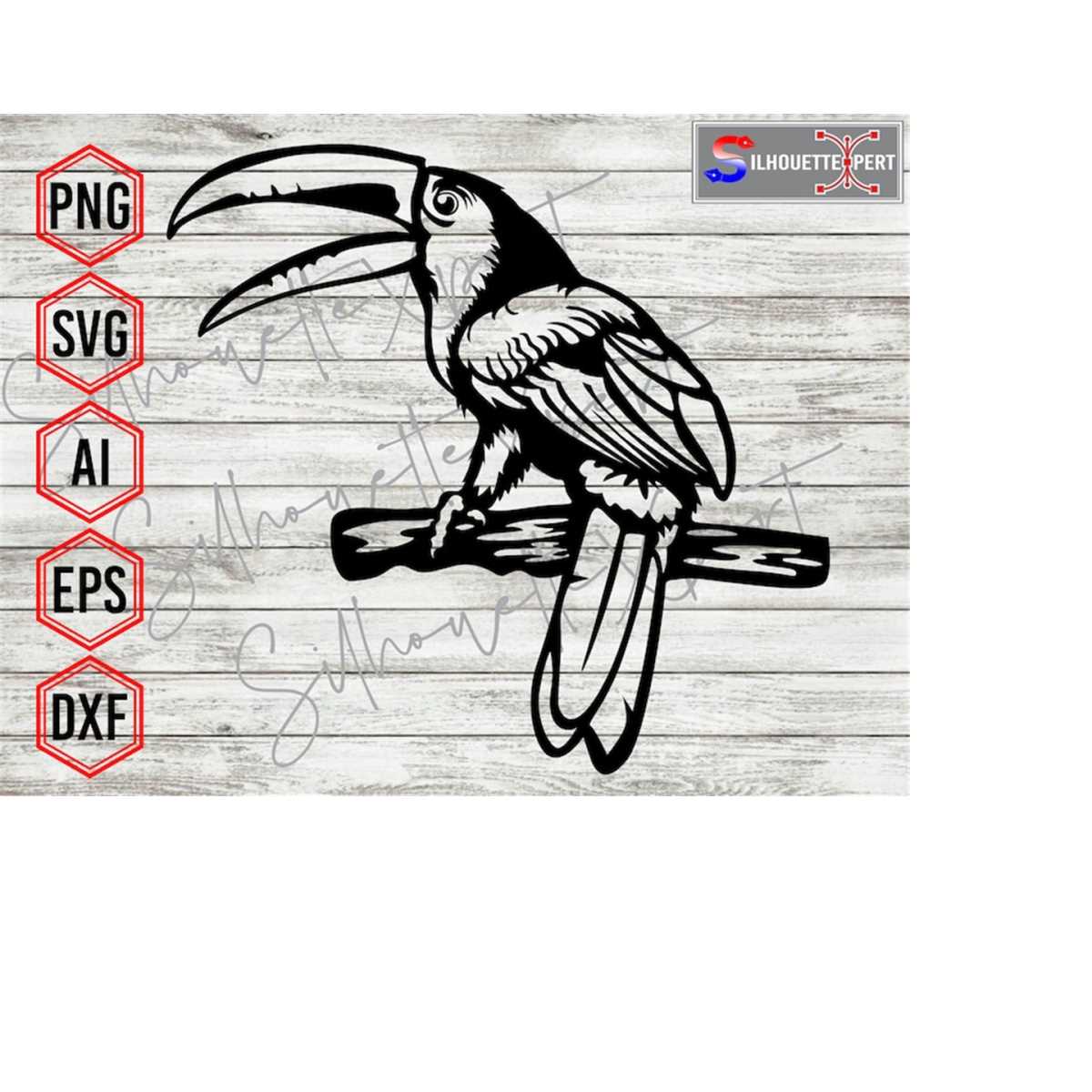 Toucan svg, Tropical svg, Toucan art - Clipart, Silhouette, - Inspire ...