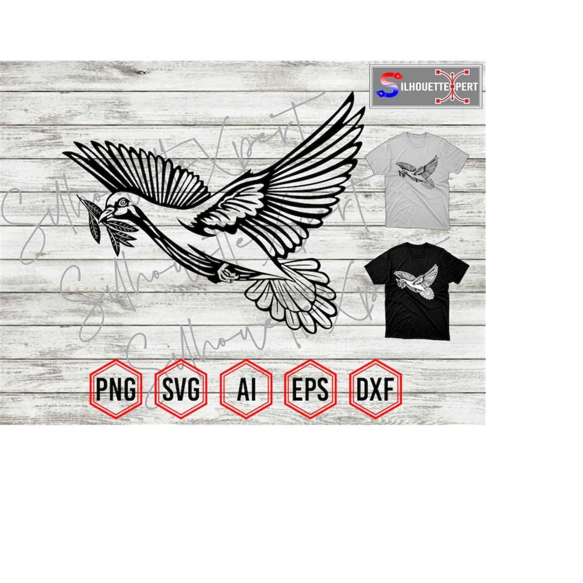 Dove svg, Cute Dove svg, Peace svg - Clipart, Silhouette, Cr | Inspire ...