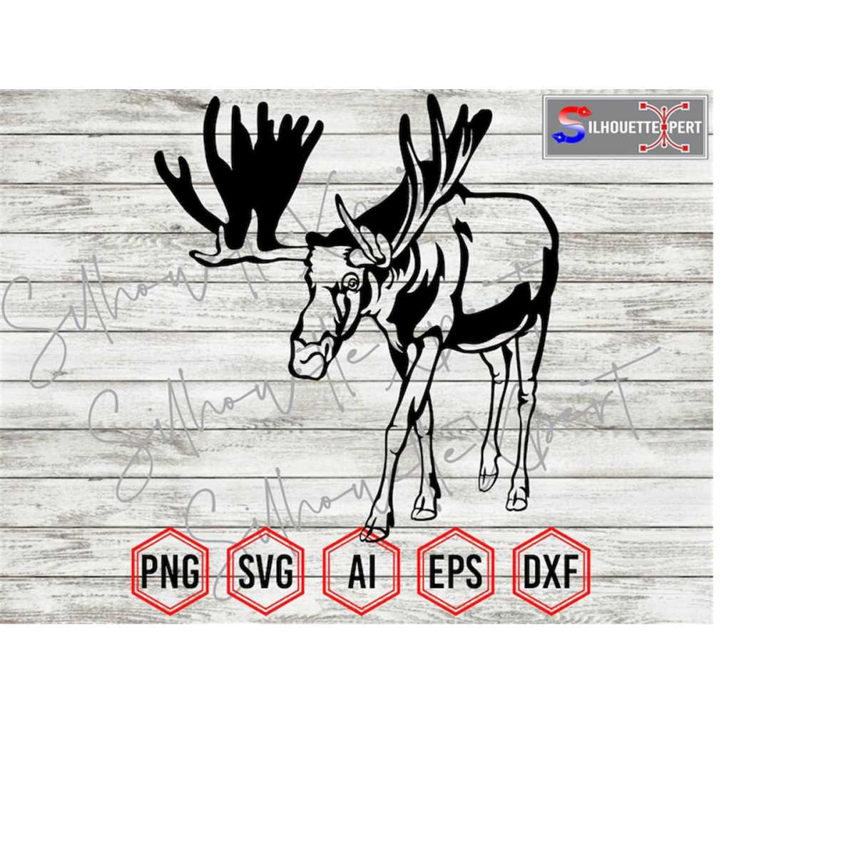 Walking Moose Silhouette 1, Moose svg, Moose Hunting svg, De - Inspire ...