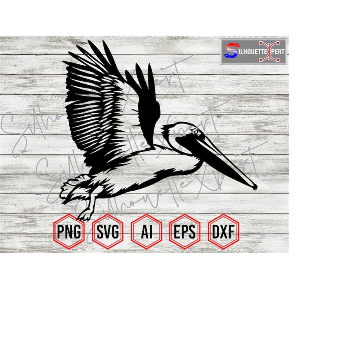 Pelican Silhouette 1, Pelican svg, Flying Pelican svg - Clip | Inspire ...