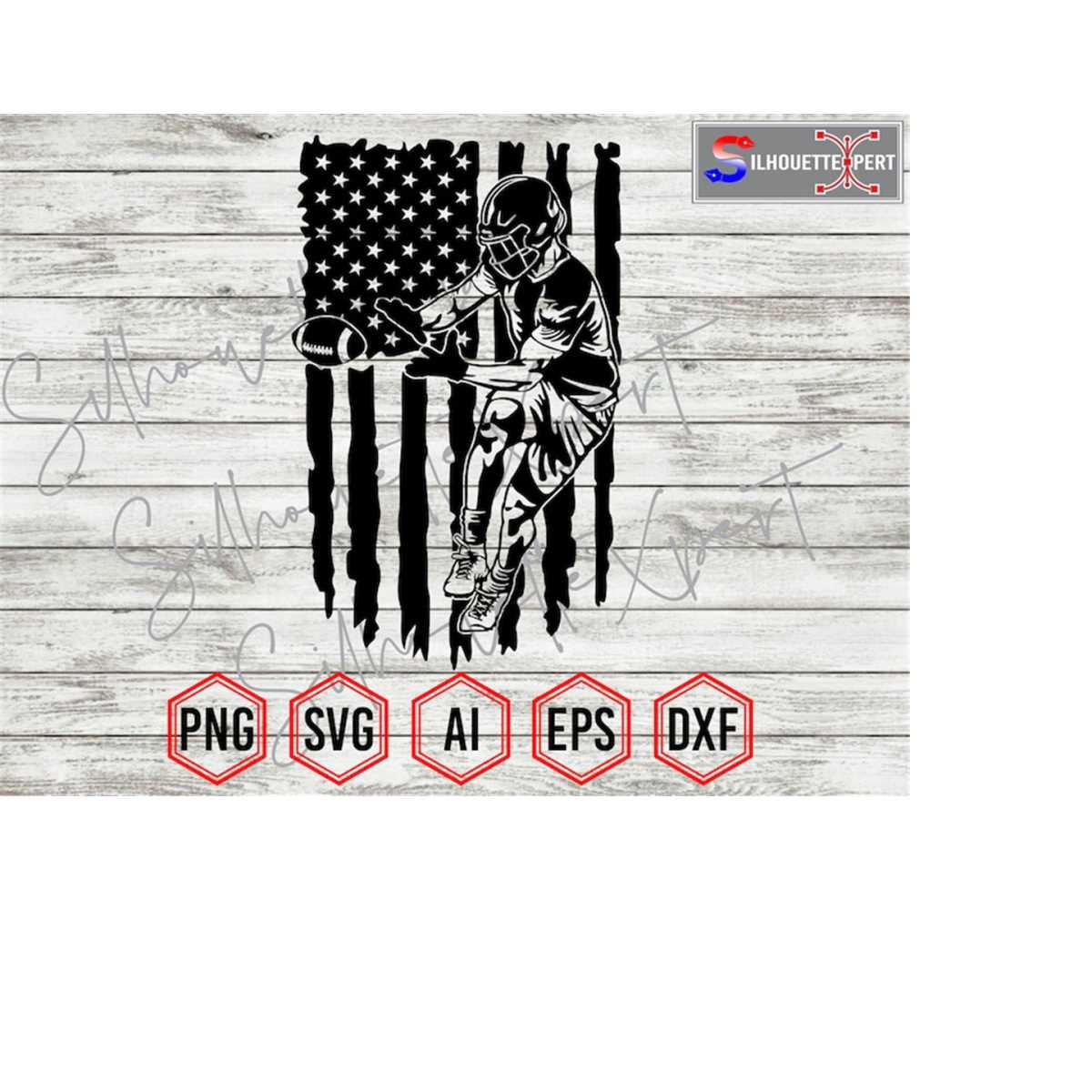 Tattered American Flag svg, American Football svg, Football - Inspire ...
