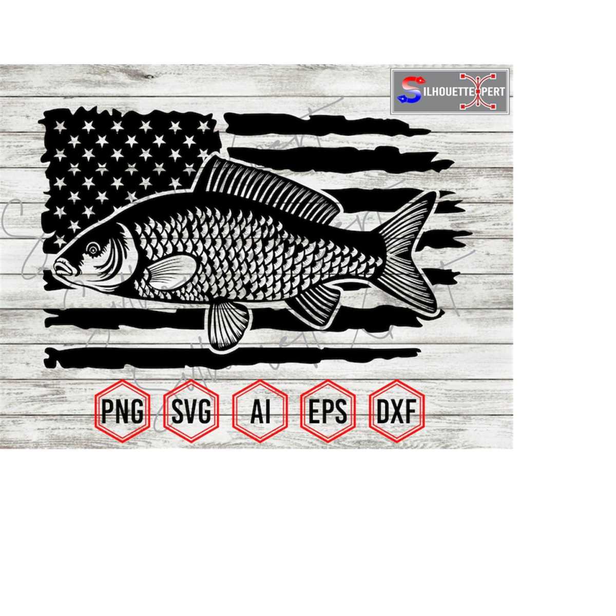Patriotic US Flag, Carp Fish svg, Gold Fish Carp svg, Koi sv | Inspire ...