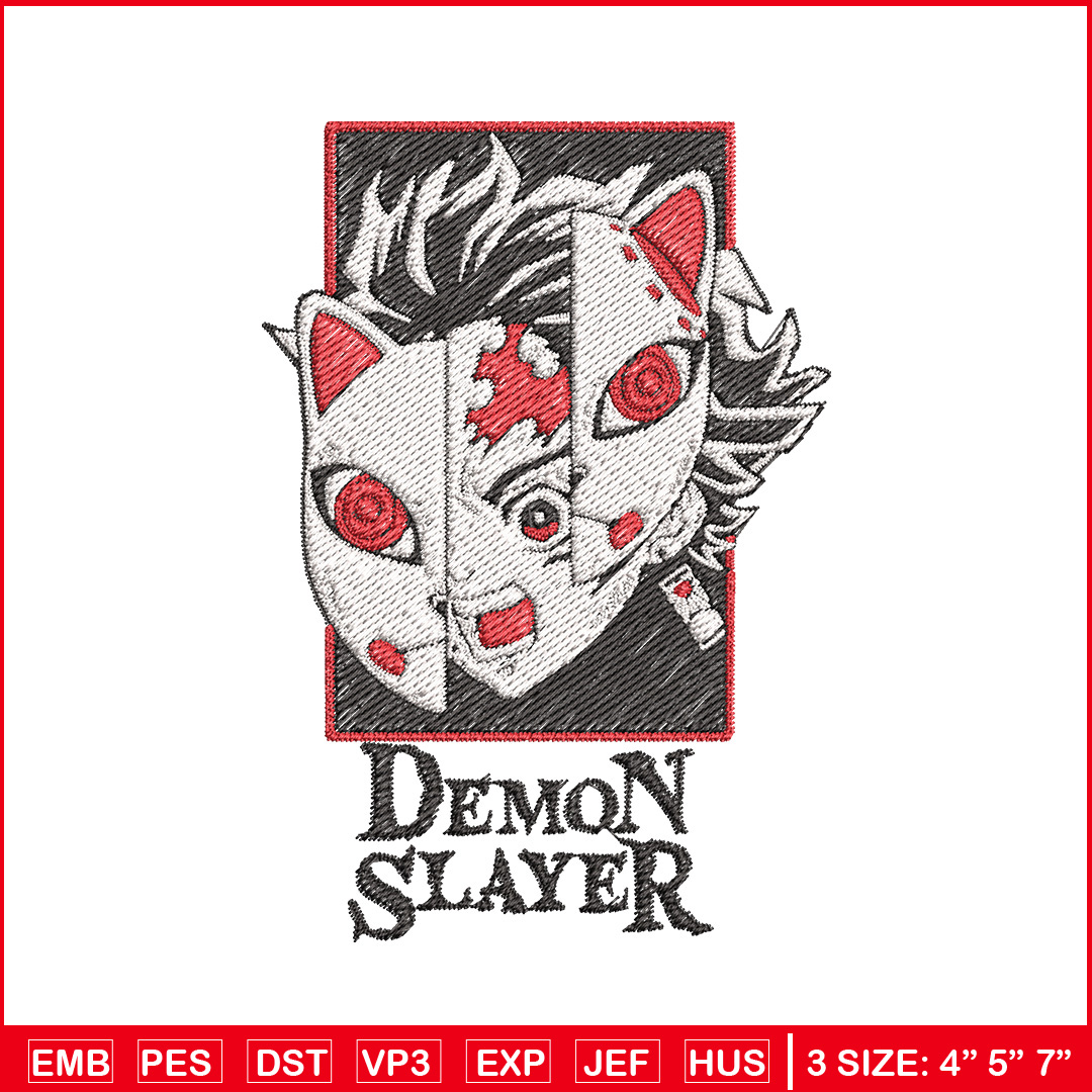 Tanjiro mask embroidery design, Tanjiro embroidery, Embroide | Inspire ...