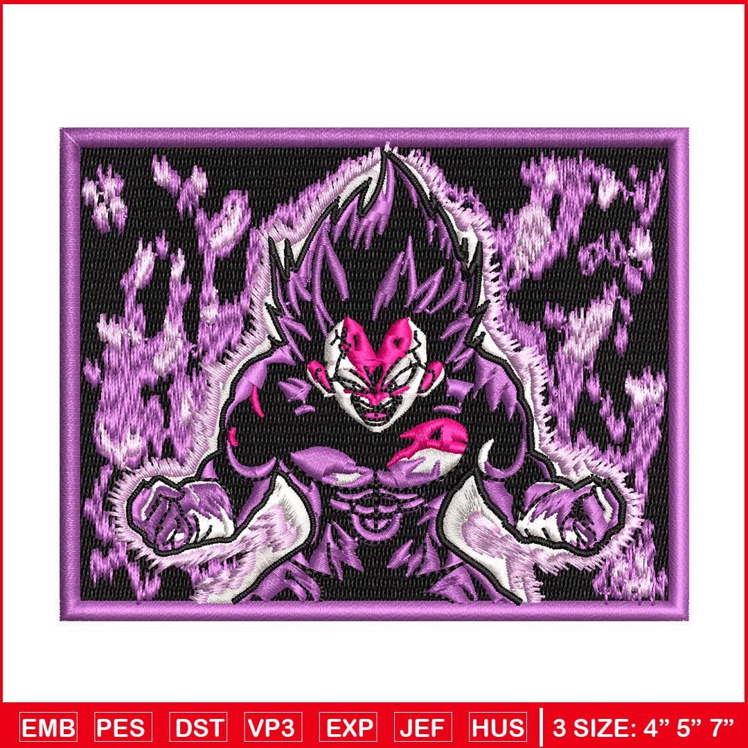 Vegeta ultra embroidery design, Dragonball embroidery, Nike | Inspire ...