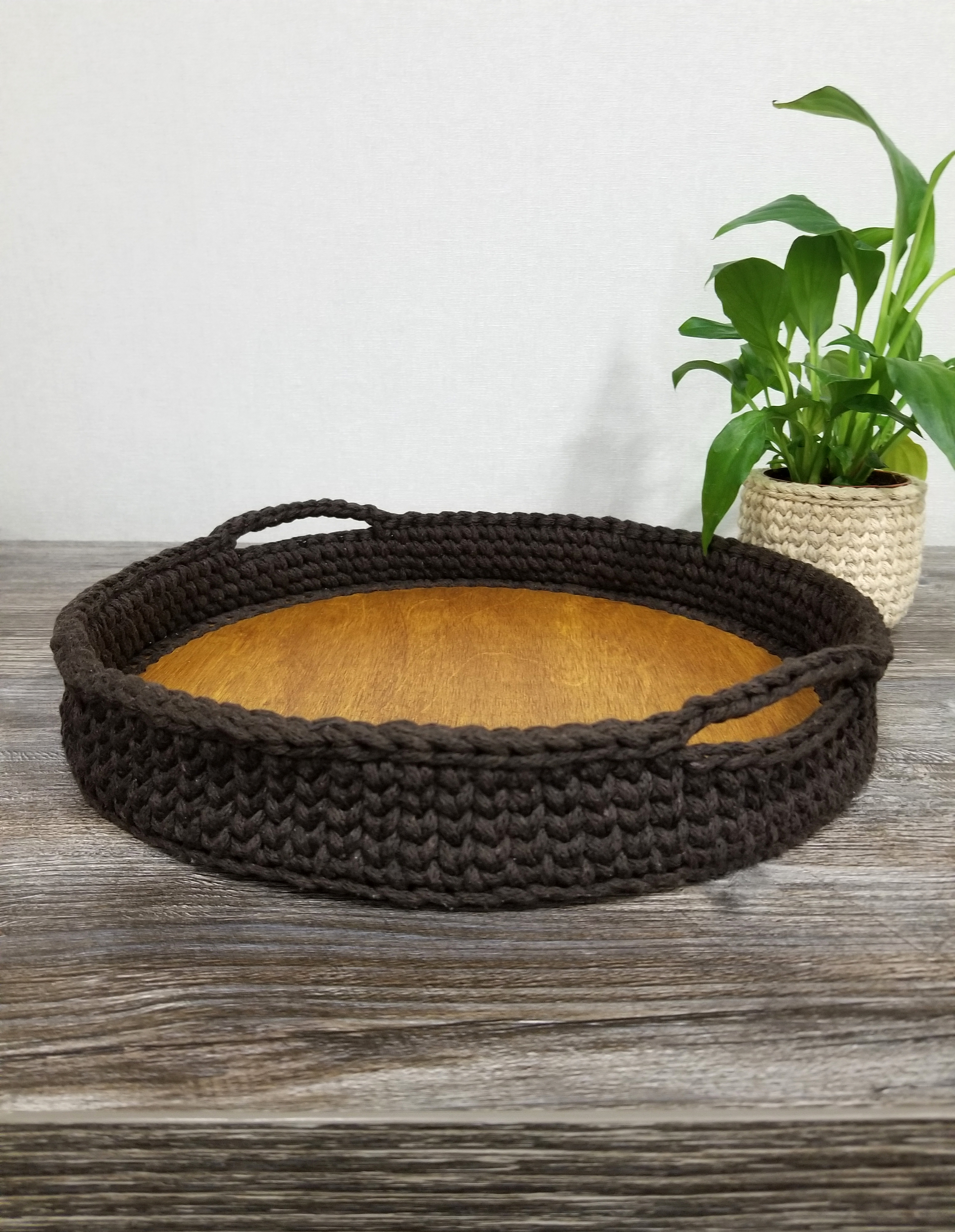 Crochet serving tray Serving dish Crochet coaster Coffee tra | Inspire ...