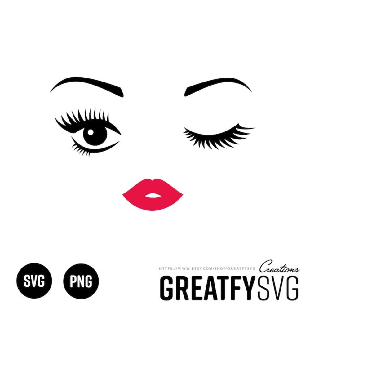 SVG Instant Download Girl Woman Face Cut File for Cricut Cut | Inspire ...