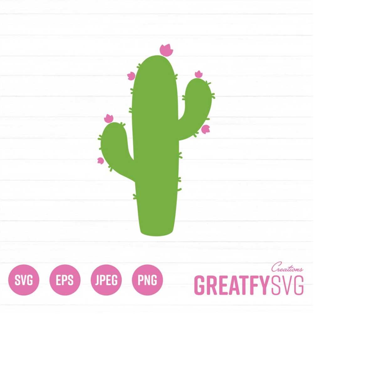Cactus Svg Cut File for Cricut Design Space, Succulent Svg, - Inspire ...