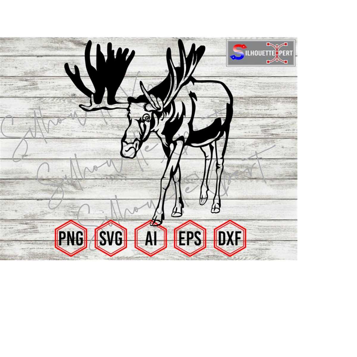 Walking Moose Silhouette 1, Moose svg, Moose Hunting svg, De - Inspire ...