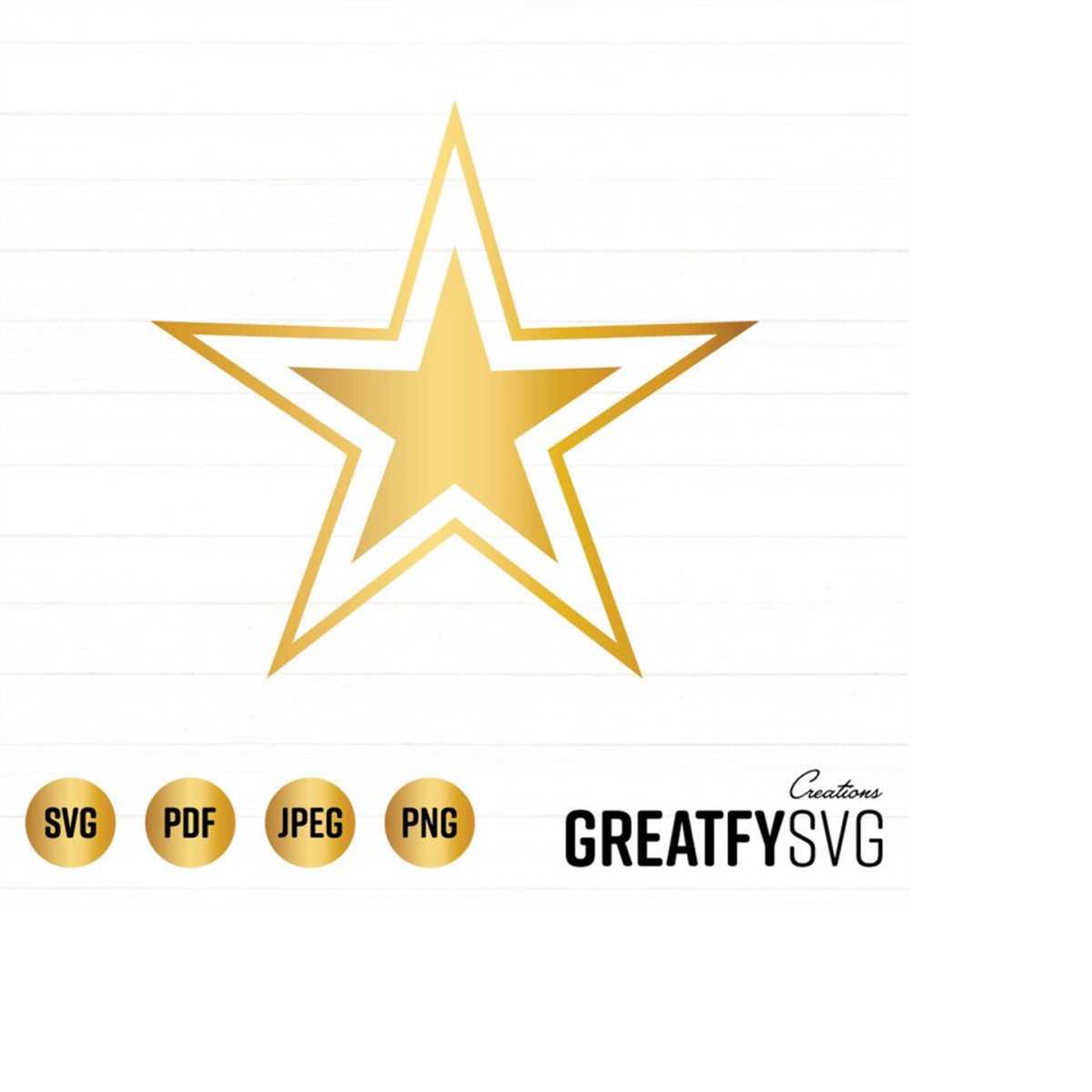 Star Svg. Golden Star Cut File. Gold Star Svg. Star Cutting - Inspire ...