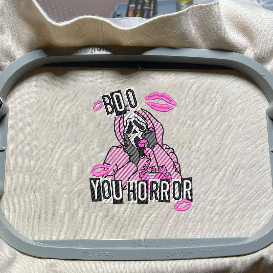 Boo You Horror Embroidery Design, Horror Movie Character Emb - Inspire ...