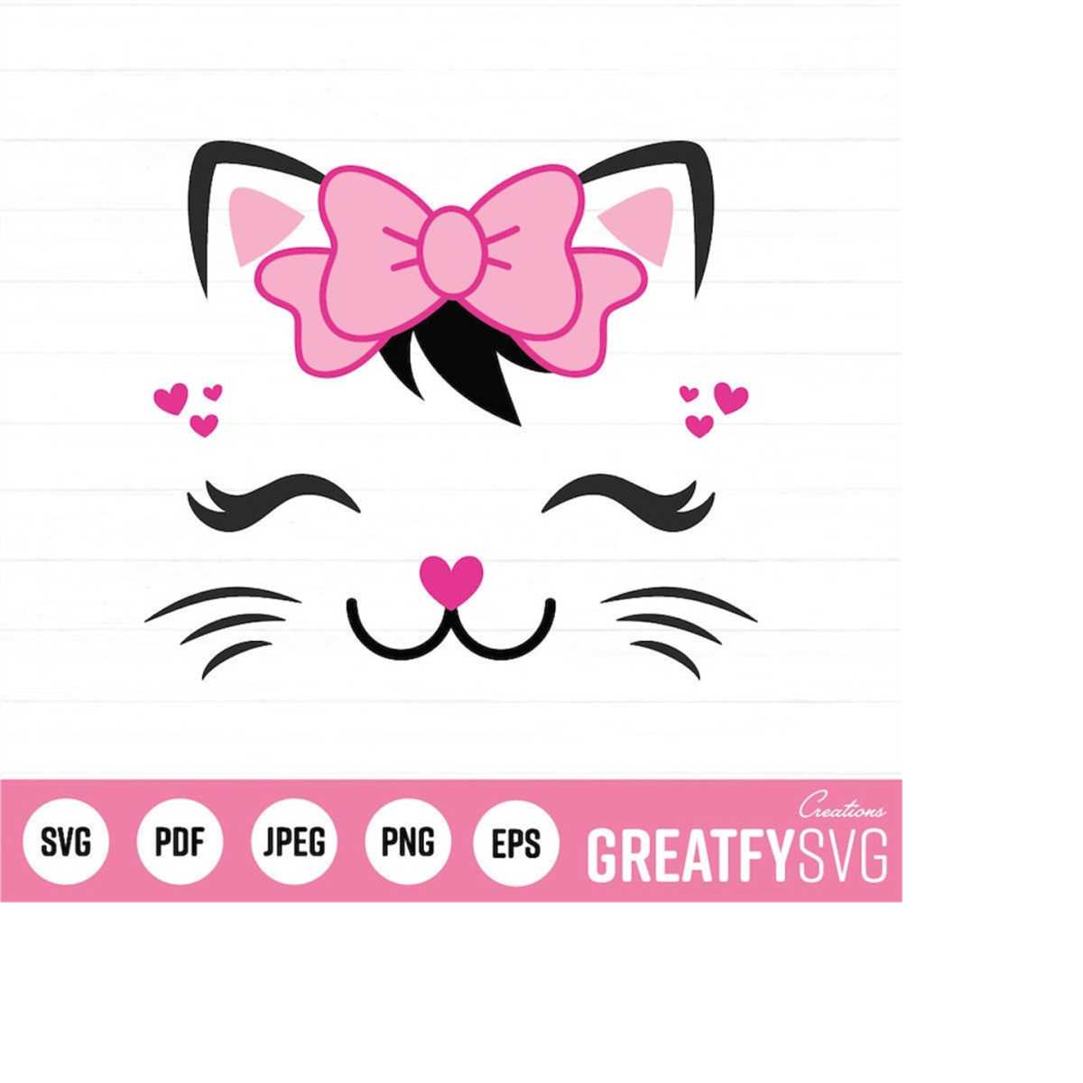 Cat Svg. Cat Face Svg. Kitty Svg. Print Cat. Cat Head. Smili | Inspire ...