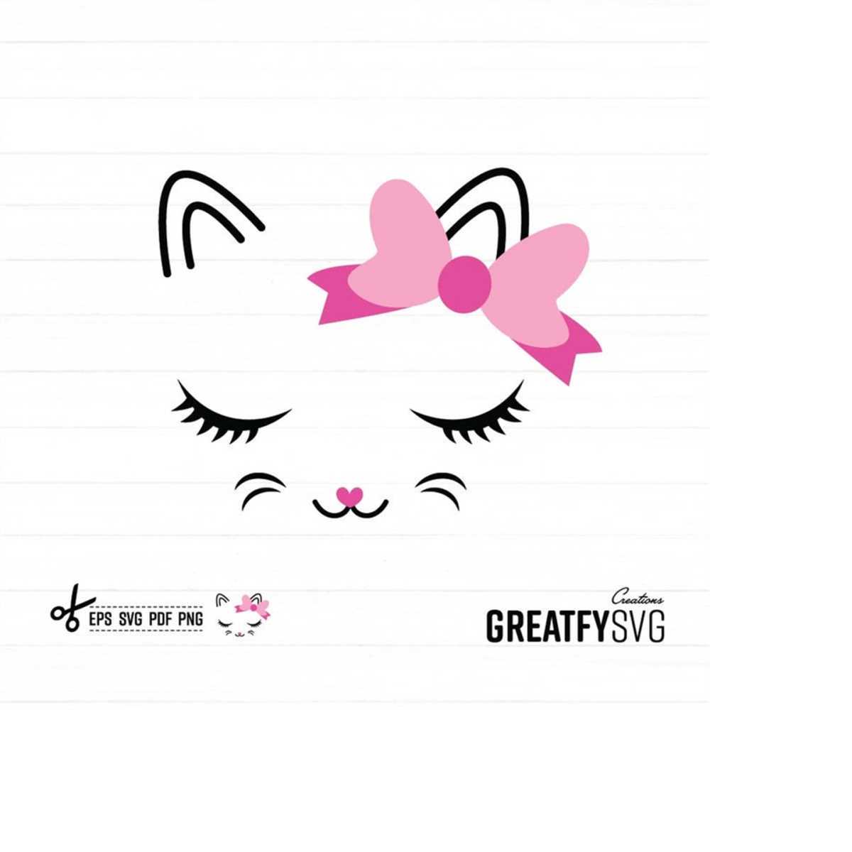 Cat Svg. Kitty Svg. Cat Face. Cat Cut File. Kitty Cuttable. - Inspire ...