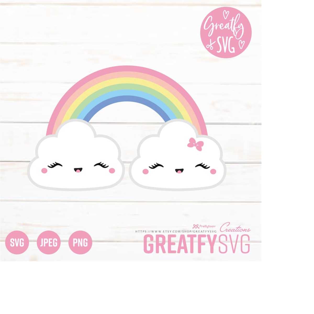 Rainbow SVG, Cloud Svg, Rainbow Cricut File, Cricut Design S - Inspire ...