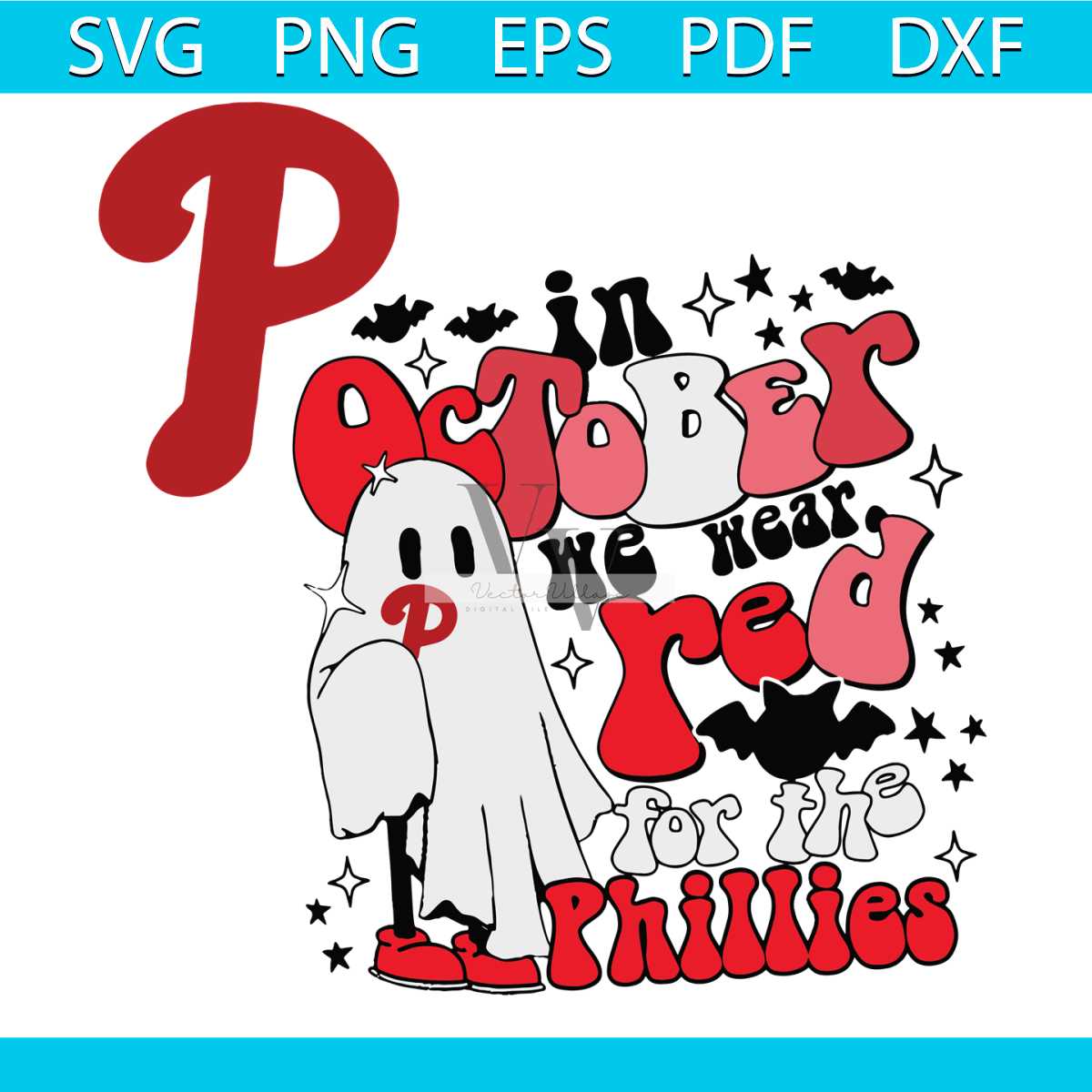 Phillies Take October In October We Wear Red SVG Download | Inspire Uplift