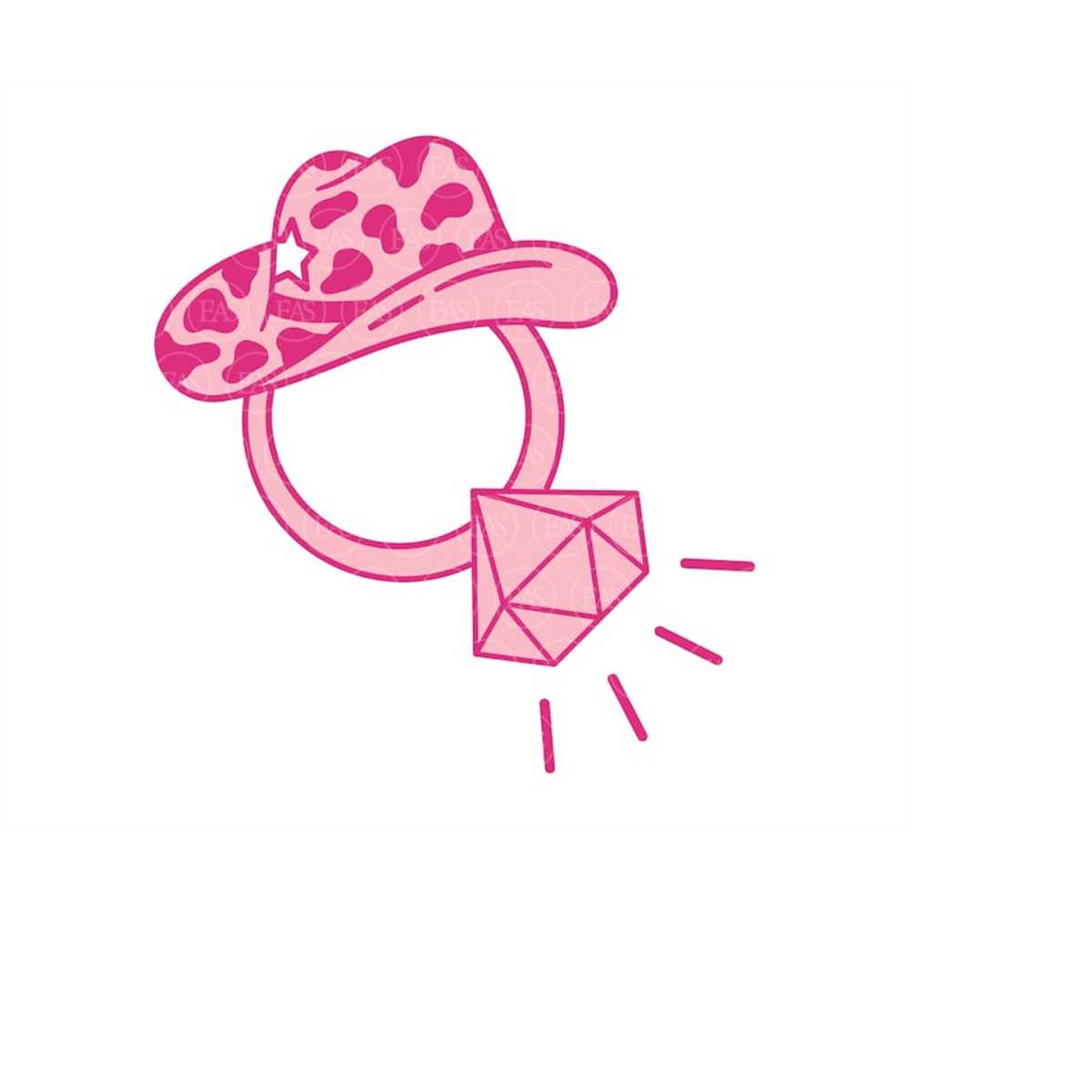 Pink Cowgirl Hat Svg, Wedding Ring Svg, Cow Prints, Nashvill - Inspire ...