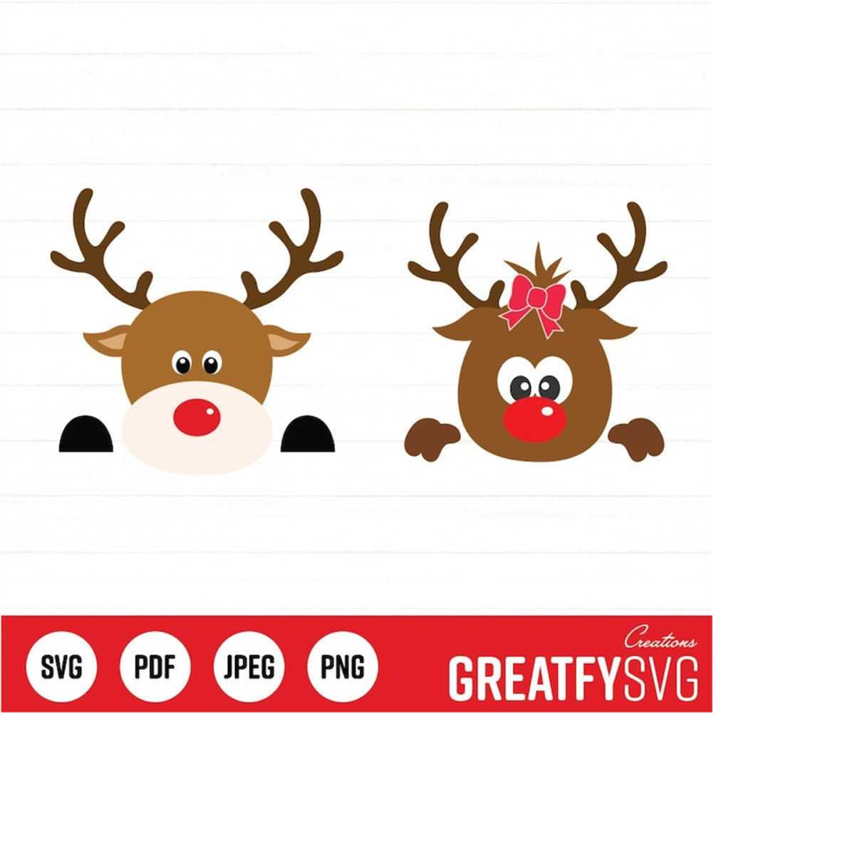 Deer Clipart. Deer Svg. Christmas Reindeer Svg. Christmas Sv - Inspire ...