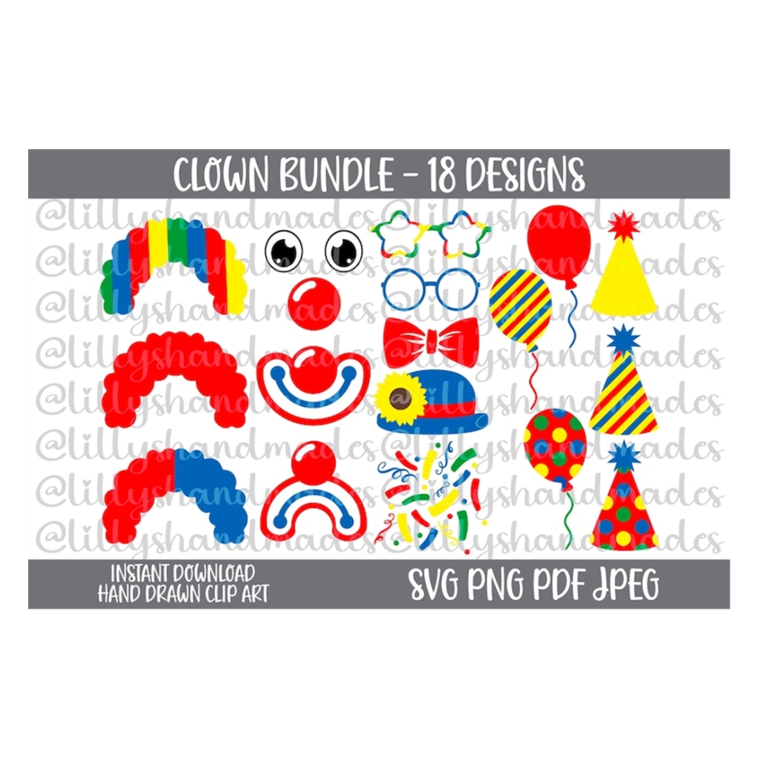 Clown Svg, Clown Png, Clown Clipart Clown Vector, Balloon Sv - Inspire ...