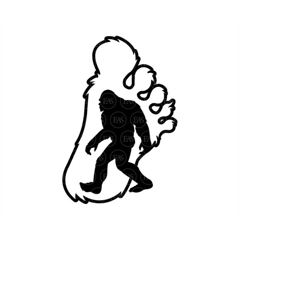 Big Foot Print Svg, Bigfoot Svg, Yeti Svg, Sasquatch Svg, Bi - Inspire ...