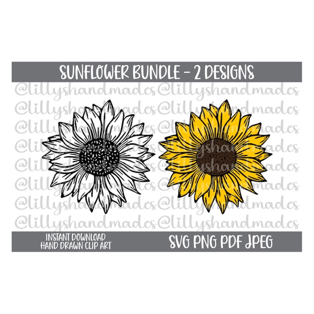 Sunflower Svg Files, Sunflower Sublimation, Sunflower Clipar | Inspire ...