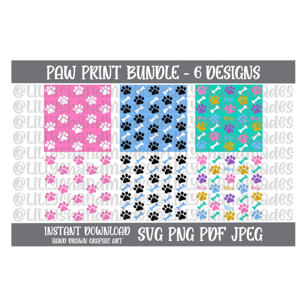 Paw Print Svg Pattern, Paw Print Pattern, Paw Print Overlay, | Inspire ...