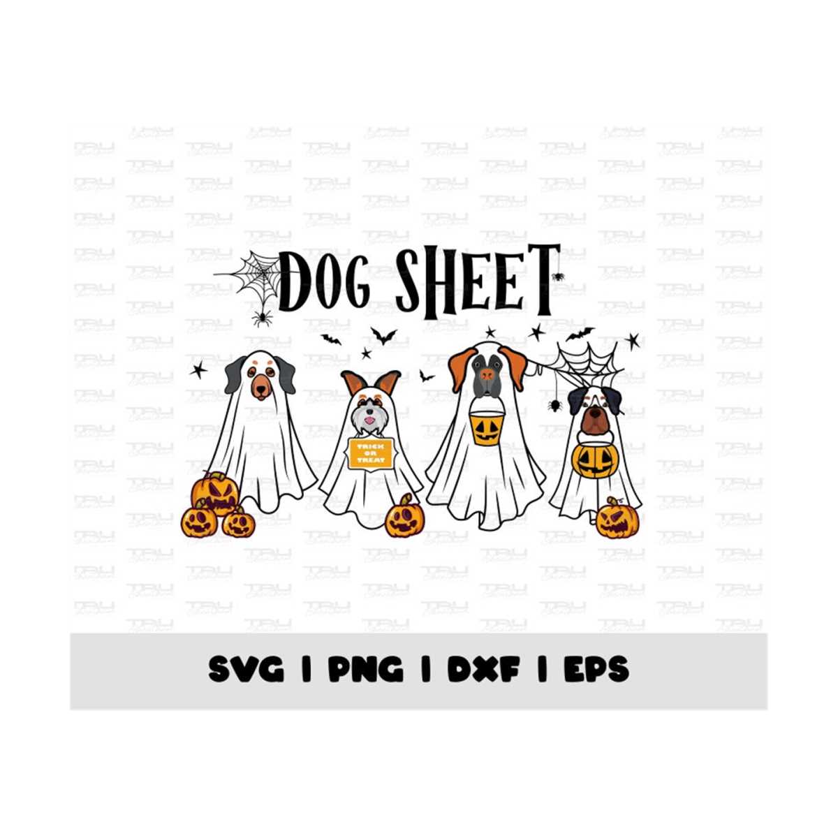 Dog Sheet Svg Png, Ghost Dog Png Svg, Halloween Dog Png, Cut - Inspire ...