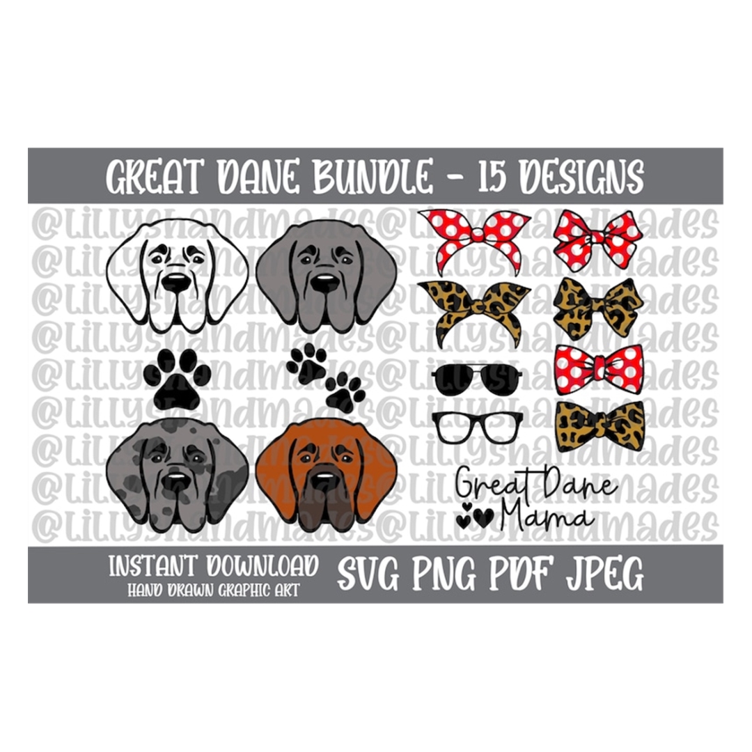 Great Dane Svg, Great Dane Png, Great Dane Clipart, Great Da | Inspire ...