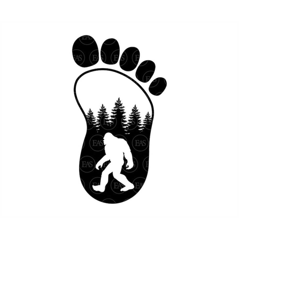Bigfoot Svg, Big Foot Print Svg, Forest Svg, Yeti Svg, Sasqu - Inspire ...