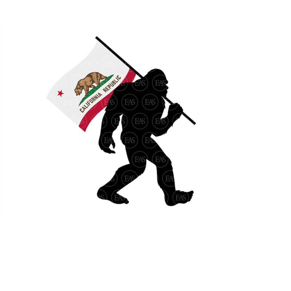 Bigfoot California Flag Svg, Big Foot Svg, Yeti Svg, Sasquat - Inspire ...