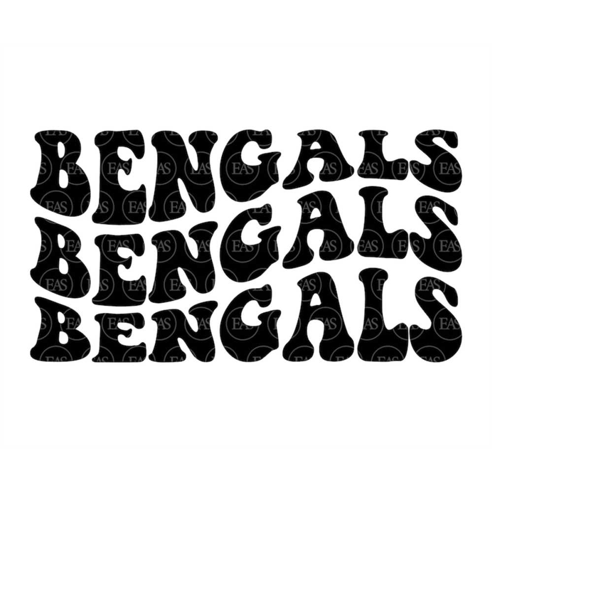 Bengals Wavy Stacked Svg, Go Bengals Svg, Bengals Team Svg, | Inspire ...