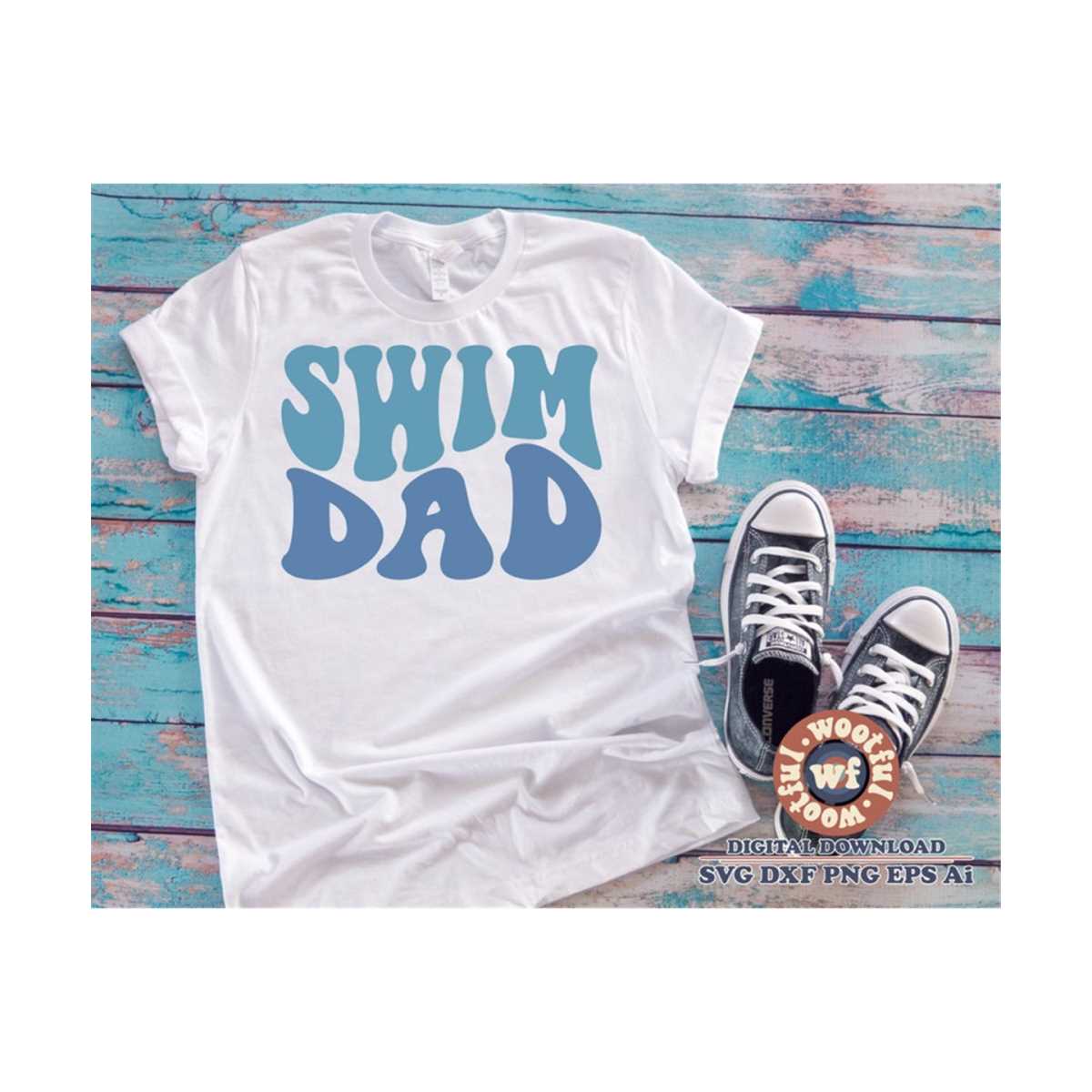 Swim Dad svg, Swimming svg, Swimmer svg, Wavy Stacked svg, S | Inspire ...