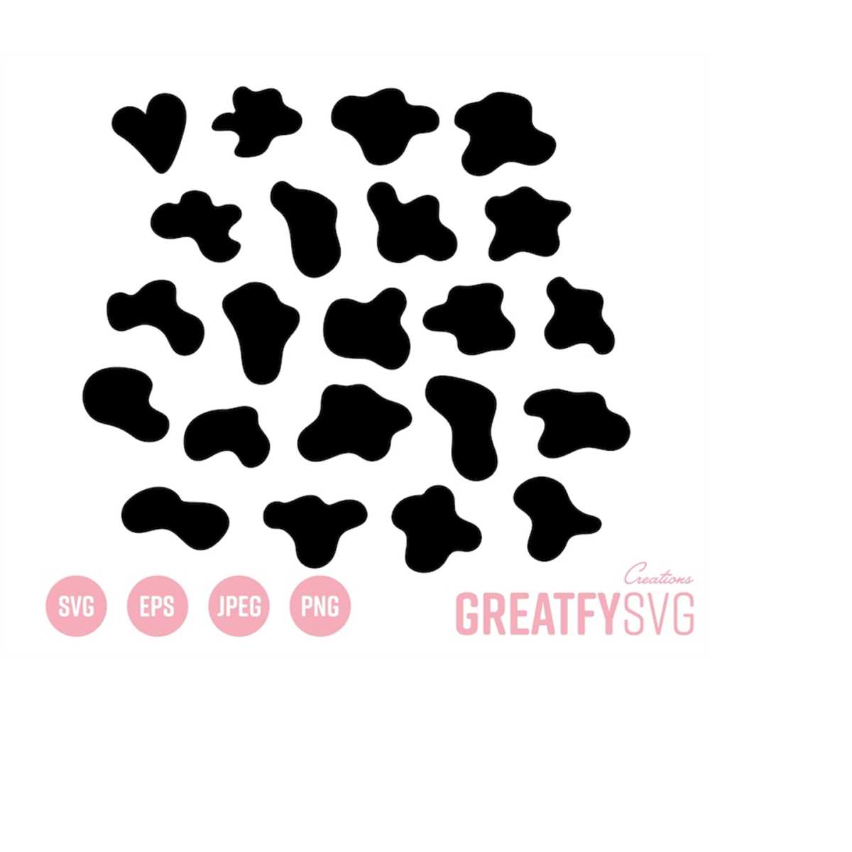 Cow print Svg, Cow spots, Cow print Cutting, SVG, PNG, vecto - Inspire ...