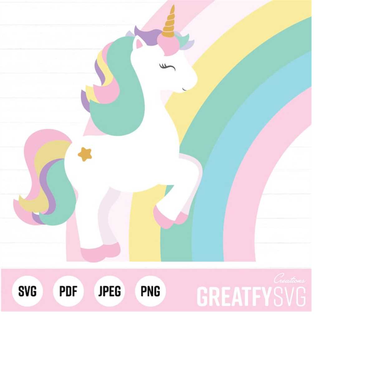 Unicorn Svg. Unicorn Rainbow Svg Unicorn Invitation Print Un - Inspire ...