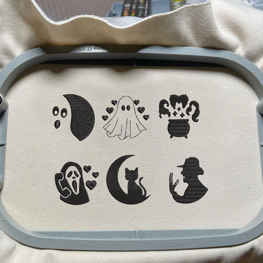 Halloween Gang Embroidery Design, Horror Characters Embroide | Inspire ...